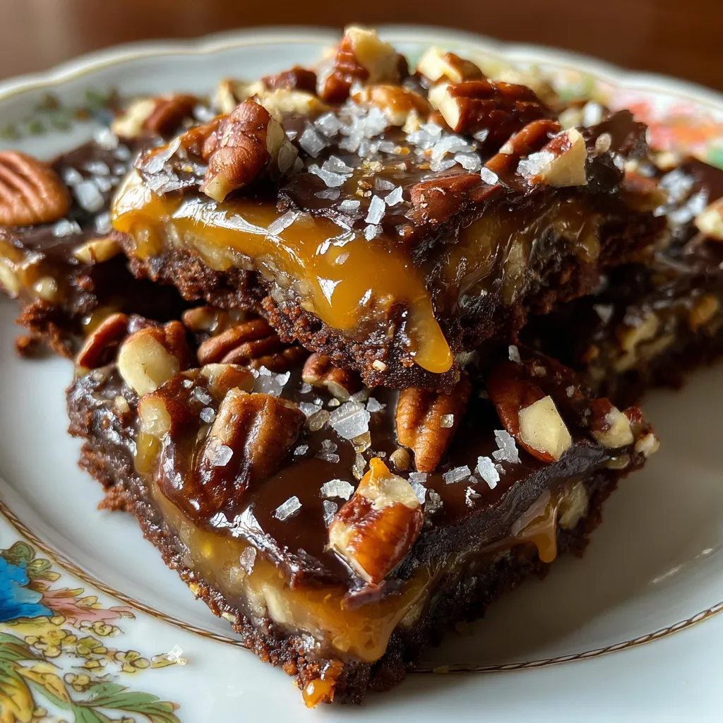 Decadent Chocolate Turtle Bars with Chewy Caramel and Crunchy Nuts ...