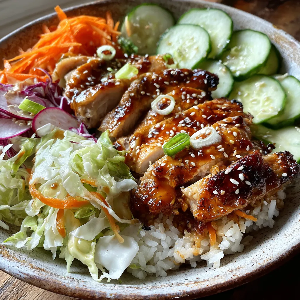 Korean-Style BBQ Chicken Bowls with Crunchy Cabbage and Sesame ...