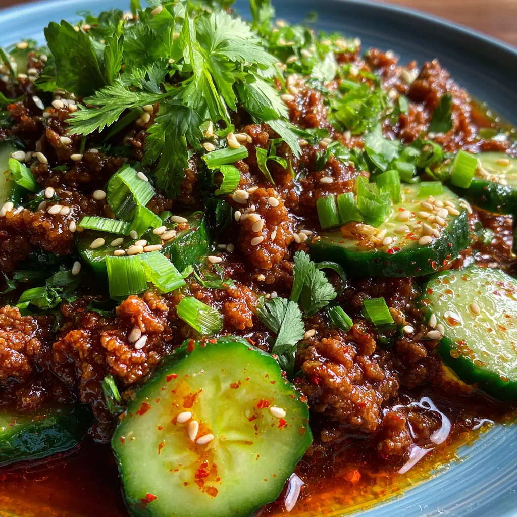 Spicy Korean Ground Beef with Cucumber Salad – Cooking With Chef Anita