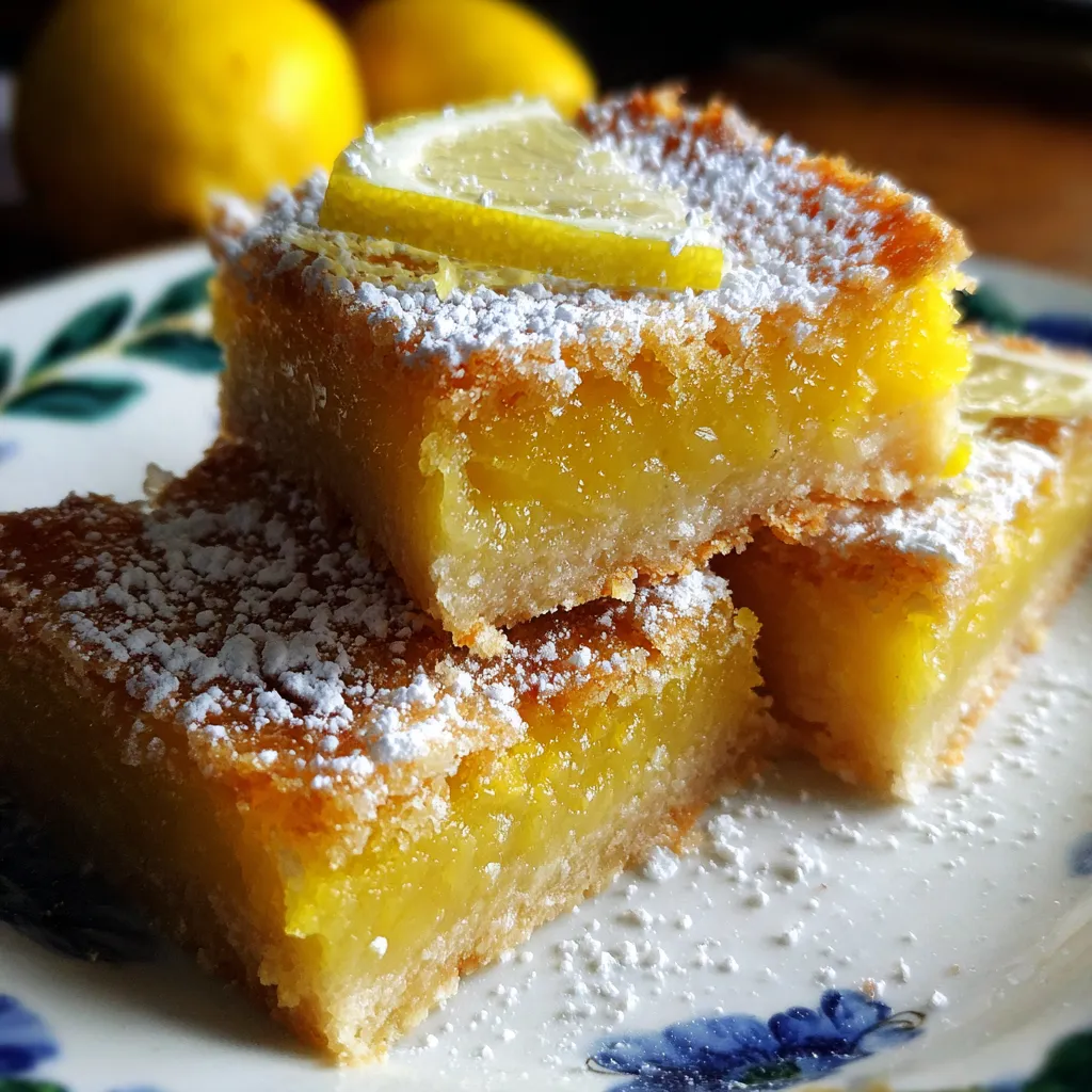 Zesty and Tangy Baked Lemon Bars with a Buttery Crust – Cooking With Chef Anita