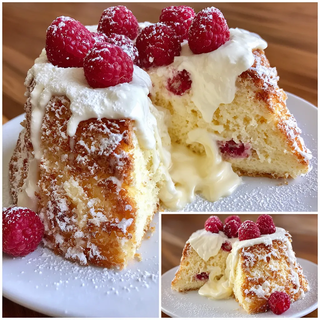 Raspberry And Cream Angel Food Cake – Cooking With Chef Anita
